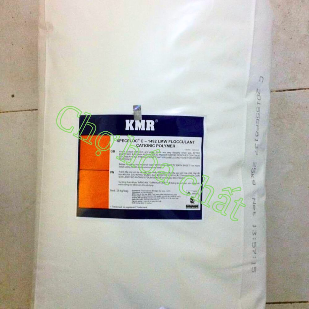 Polymer Cation 25kg/bao - Chất trợ lắng - Chợ Hoá Chất